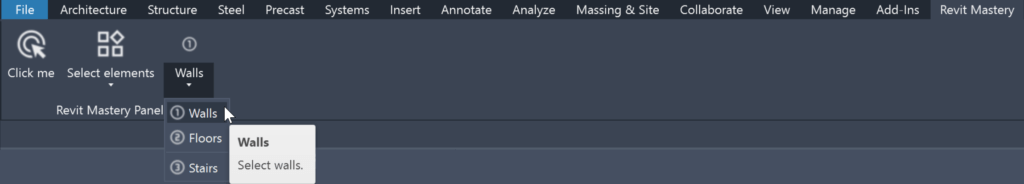 Buttons in Revit API: PushButton, PulldownButton, SplitButton ...