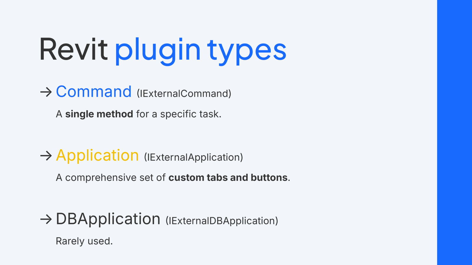 Revit Plugin types - Infralligence